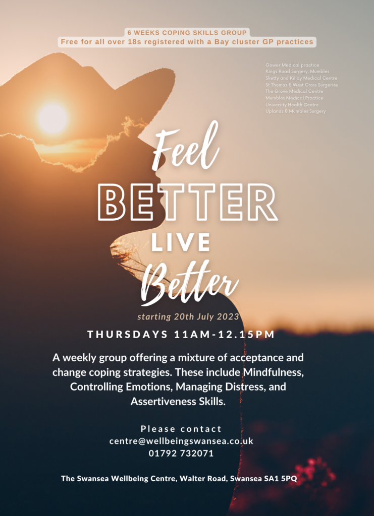 Feel better live better – free 6 week course – Uplands & Mumbles Surgery