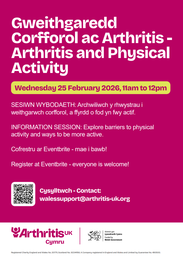 Physical Activity & Arthritis – Arthritis UK Cymru – Uplands & Mumbles ...